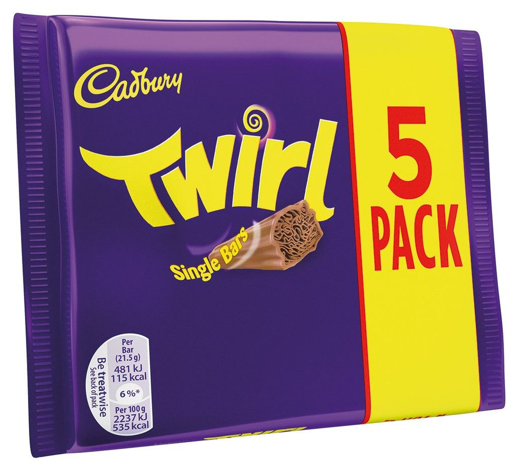 Cadbury Twirl 5 Bars 80g | Sweet City - Chocolates | Sweets | Drinks ...