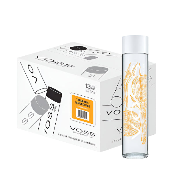 VOSS Sparkling 375ml Glass Tangerine Lemon Grass Box of 12 | Sweet City ...