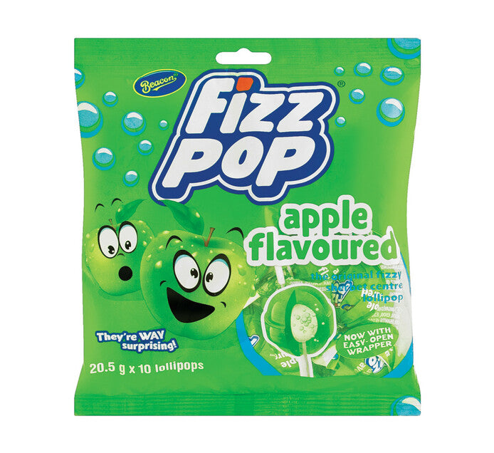 Beacon Fizz Pop Apple Pack of 10 | Sweet City - Chocolates | Sweets ...